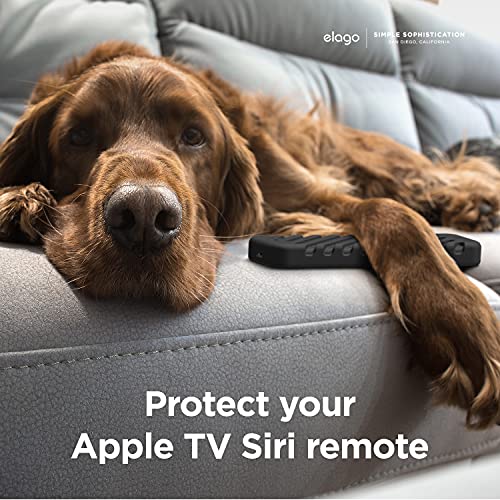 elago R3 Protective Case Compatible with 2022 Apple TV Siri Remote 3rd Generation, Compatible with 2021 Apple TV Siri Remote 2nd Gen - Lanyard, Great Grip, Shock Absorption, Drop Protection [Black]