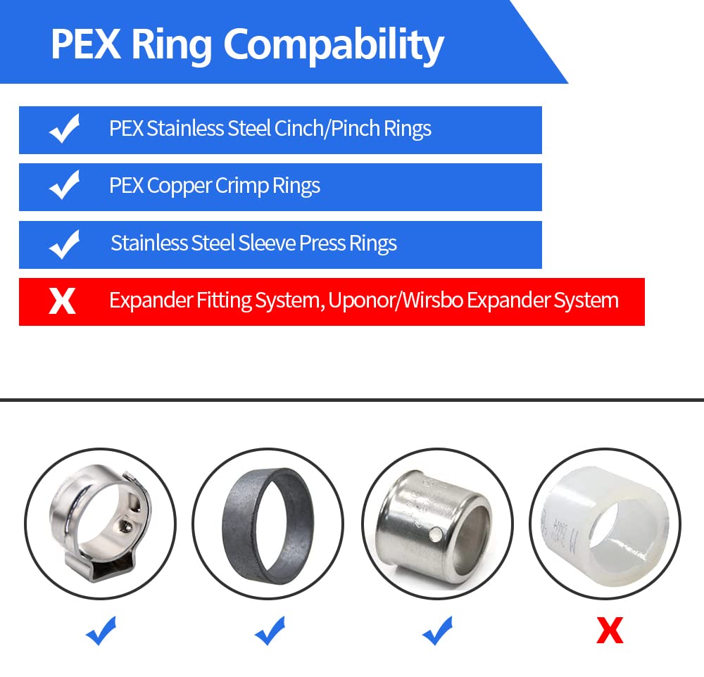 4pcs PEX Ball Valves, 1/2" PEX Brass Full Port Shut Off Ball Valve, PEX Brass Full Port Shut-off Ball Valve, Quarter Turn HOT (RED) COLD (BLUE) of Water Stop Shut off (1/2", 4pcs)