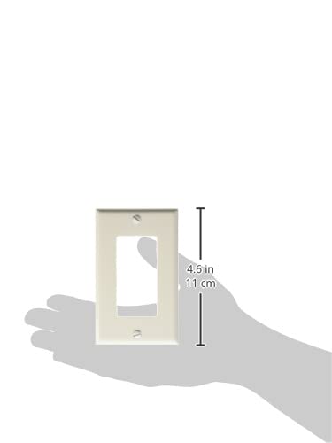Leviton 80401-W 1-Gang Decora/GFCI Device Decora Wallplate, Standard Size, Thermoset, Device Mount, 20-Pack, White