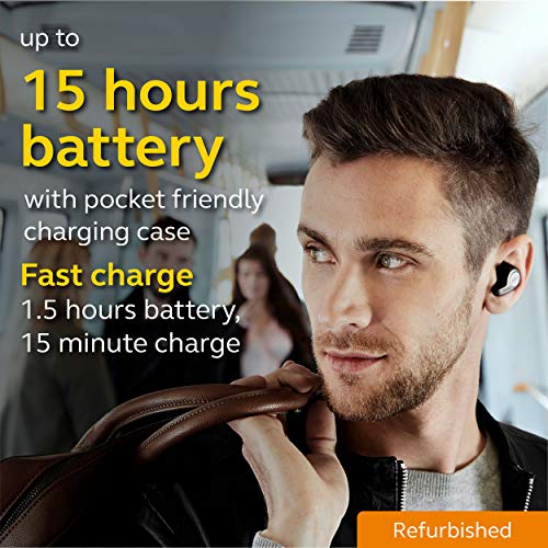 Jabra Elite 65t Alexa Enabled True Wireless Earbuds with Charging Case – Gold Beige (Renewed)