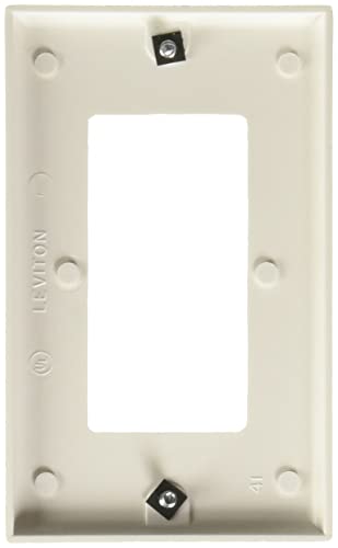 Leviton 80401-W 1-Gang Decora/GFCI Device Decora Wallplate, Standard Size, Thermoset, Device Mount, 20-Pack, White