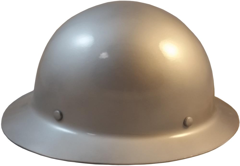 Skullgard Full Brim Hard Hat with FasTrac III Ratchet Suspension with Hard Hat Tote - Silver