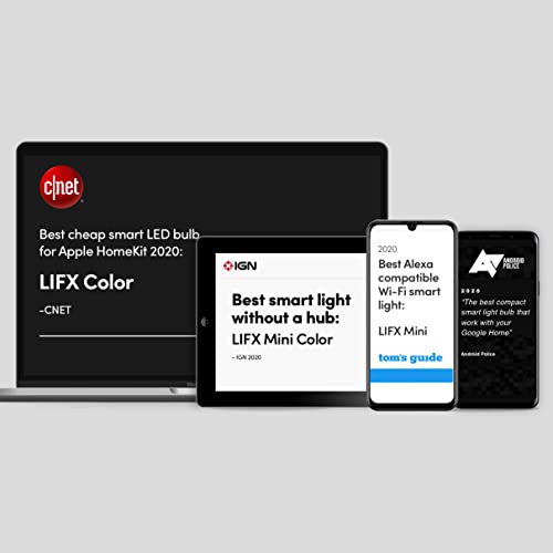 LIFX Color, 1100 lumens BR30 E26, Wi-Fi Smart LED Light Bulb, Billions of Colors and Whites, No Bridge Required, Works with Alexa, Hey Google, HomeKit and Siri, Multicolor (2-Pack)