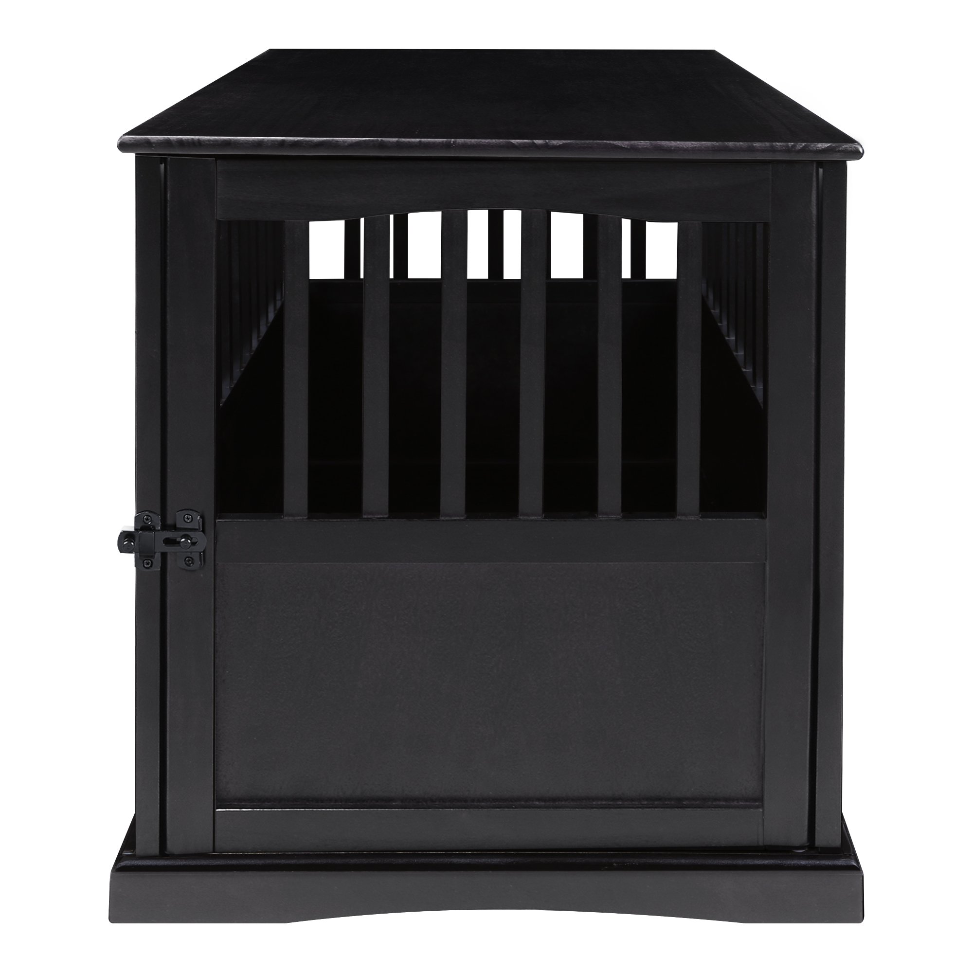 Casual Home Wooden Large Pet Crate, End Table, (Black, 24"W x 36.5"D x 29.25"H)