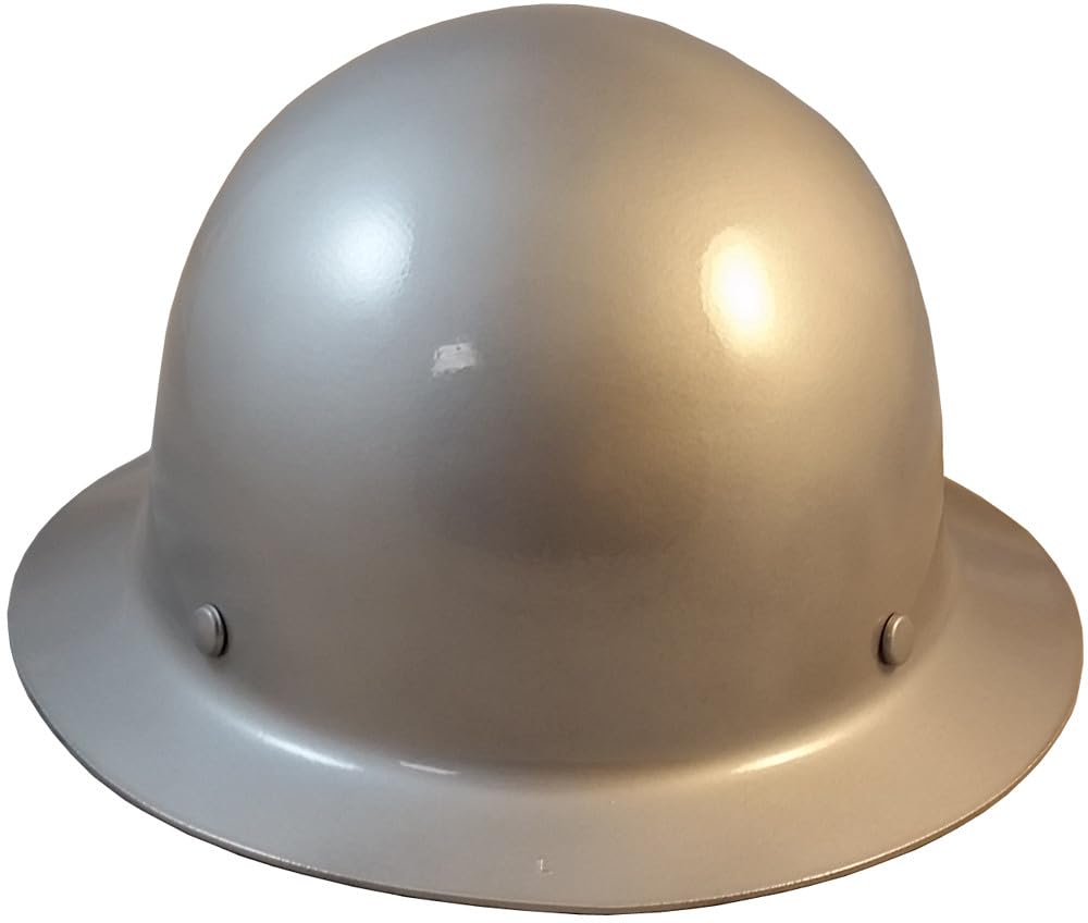 Skullgard Full Brim Hard Hat with FasTrac III Ratchet Suspension with Hard Hat Tote - Silver