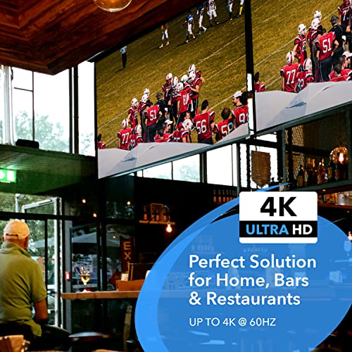 OREI 4K 1x2 2.0 HDMI Splitter, 2 Ports with Full UltraHD 4:4:4 HDR, HDR10, Dolby Vision, HDCP 2.2, 4K at 60Hz, EDID Support