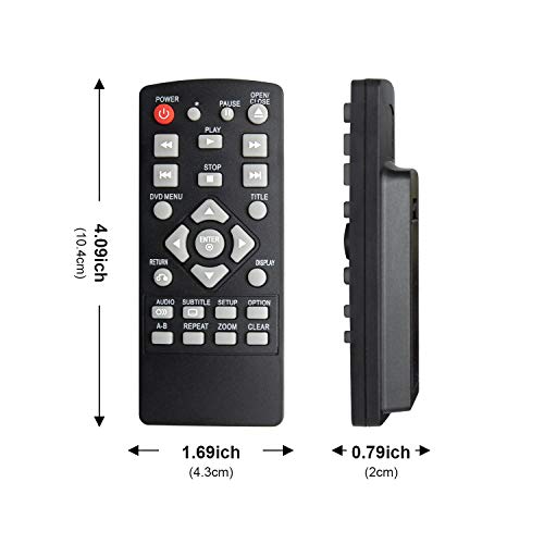 Replacement Remote Control for LG DP132 DP132NU DVD Player Remote Control for All LG DVD Player with Remote Control Holder, Universal Remote for LG COV31736202 DVD Remote with Remote Holder (Yellow)