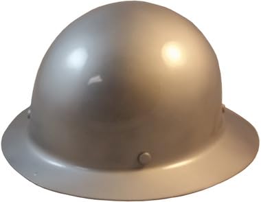 Skullgard Full Brim Hard Hat with FasTrac III Ratchet Suspension with Hard Hat Tote - Silver