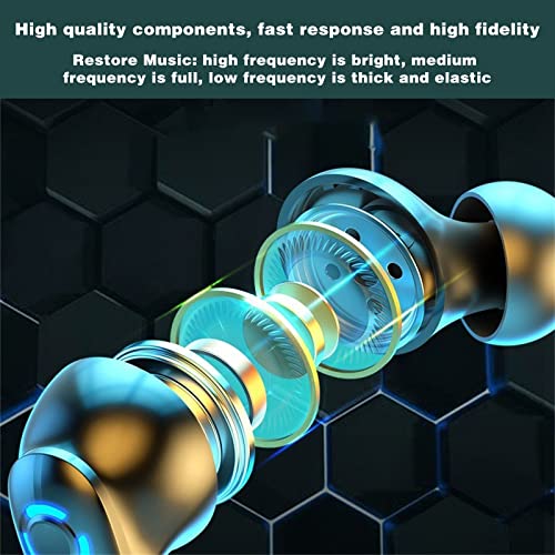 Ke1Clo True Wireless Bluetooth Earbuds with Charging Case, in-Ear Noise Cancelling Headphones, 5H Playtime, HiFi Stereo, Touch-Control Design for Work, Travel, Sports