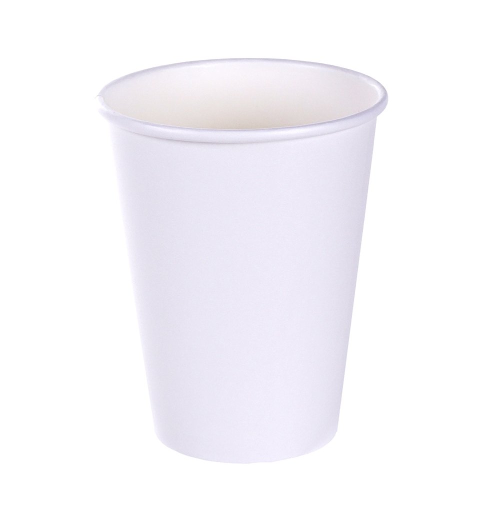 TashiBox White Hot Drink 120 Count - 12 Oz Disposable Paper Coffee Cups