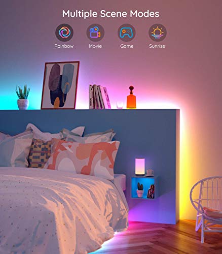 Govee 16.4ft RGBIC LED Strip Lights, WiFi Color Changing LED Lights Segmented Control, Work with Alexa and Google Assistant, Music LED Lights for Bedroom, Kitchen, Christmas Party