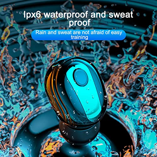 SamFansar Wireless Headset Low Power Conusumption Long Standby Time Lightweight Bluetooth-compatible5.0 HiFi Sports Mini in-Ear Earphone for Running Black