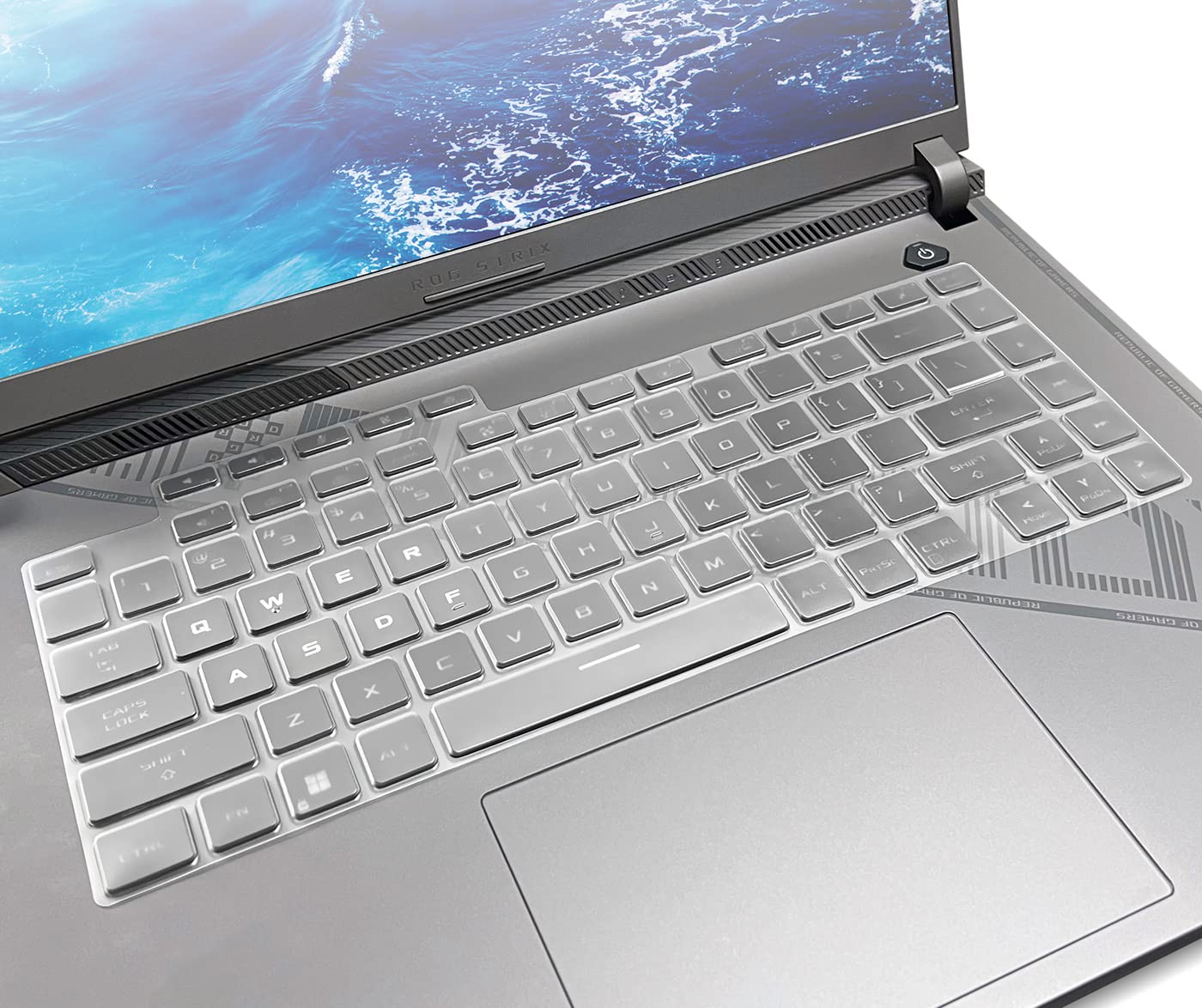 Keyboard Cover for 16" ASUS ROG Strix G16 2024 2023 G614 G614JV G614JIR G614JVR G614JI-AS94 Gaming Laptop, ASUS ROG Strix Scar 16 G634 G634JYR G634JZR G634JY G634JZ Keyboard Skin Protector - Clear