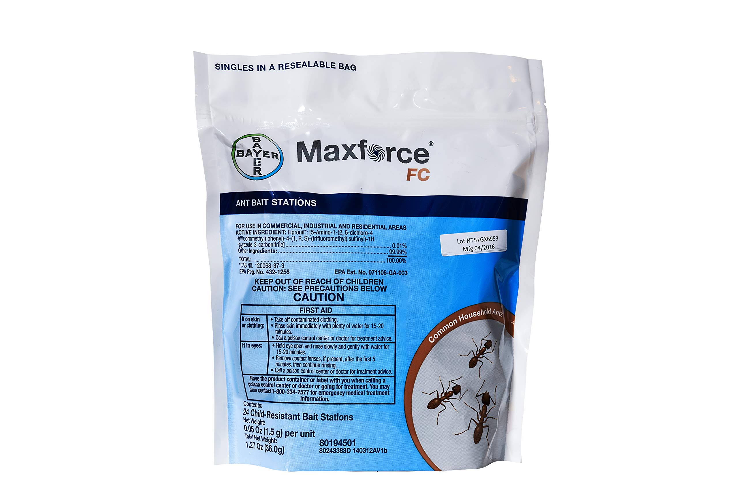 Bayer Environmental Science Maxforce FC Ant Bait Station - 1 Bag (24 Stations)