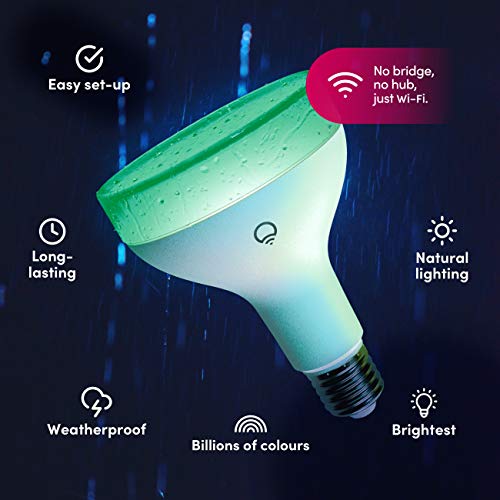 LIFX Color, 1100 lumens BR30 E26, Wi-Fi Smart LED Light Bulb, Billions of Colors and Whites, No Bridge Required, Works with Alexa, Hey Google, HomeKit and Siri, Multicolor (2-Pack)