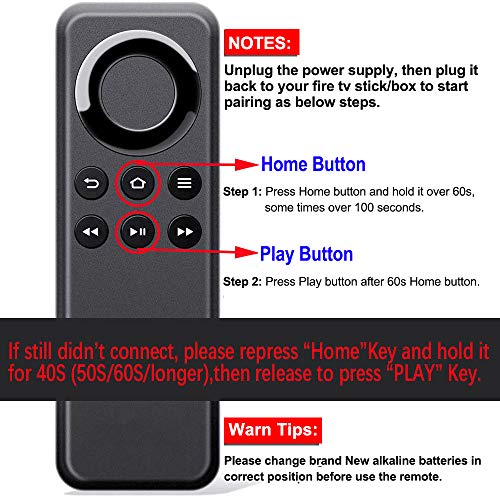 New CV98LM Replacement Remote Control Suit for Amazon Fire TV Stick and Amazon Fire TV Box 1st Generation W87CUN CL1130 and 2nd Gen DV83YW PE59CV Without Voice Function