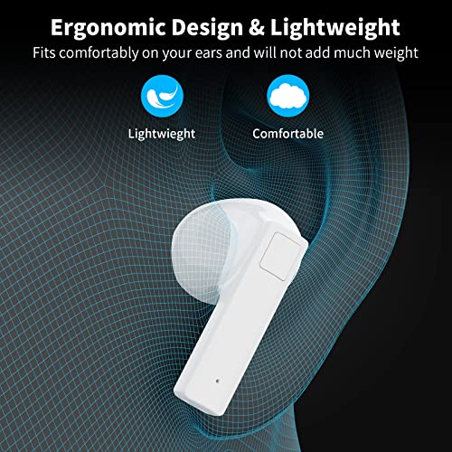 Jiunai Wireless Earbuds for iPhone 13 Pro Max, Bluetooth 5.0 Noise Canceling True Wireless Headphones with Charge Case TWS Stereo Earphone for iPhone 14 Pro iPad Samsung S23 A14 Pixel 7 Pro G Pure