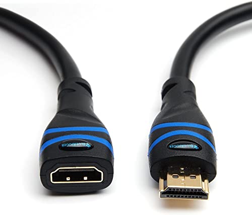 BlueRigger HDMI Extension Cable (15FT, 4K 60Hz HDMI Extender Cord, Male to Female Adapter, High Speed 18Gbps) - Compatible with Xbox, Roku, PS5/PS4, Nintendo Switch, Laptop, Google Chromecast, Wii U