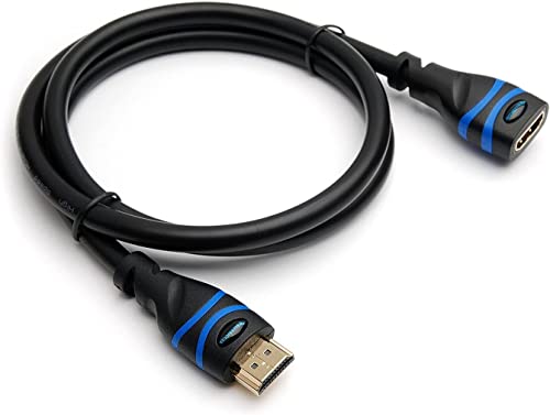 BlueRigger HDMI Extension Cable (15FT, 4K 60Hz HDMI Extender Cord, Male to Female Adapter, High Speed 18Gbps) - Compatible with Xbox, Roku, PS5/PS4, Nintendo Switch, Laptop, Google Chromecast, Wii U