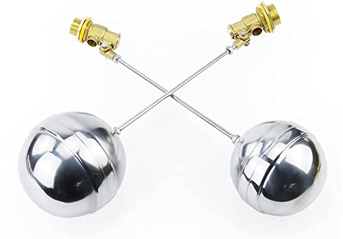 ZBCKKING Pipeline Valve Control Valve 1/2" 3/4" 1" Brass Float Valve Cold and Hot Water Tank Floating Ball Valve SS201 Stem Flow Control Cistern/Expansion Tanks Diverter Valve,High Pressure Brass Floa