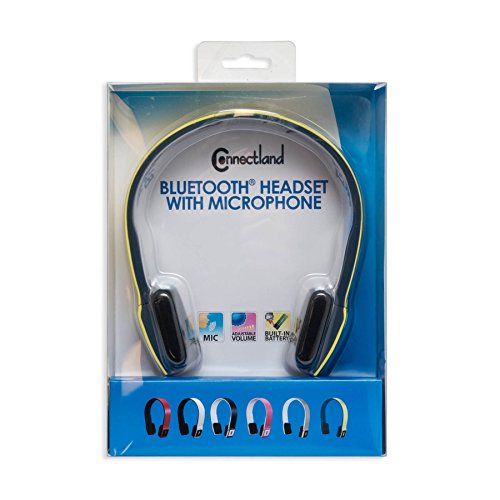 Syba CL-AUD23038 Bluetooth Wireless Stereo Headphones for Tablets, Smart Phones, Built-in Microphone, Yellow