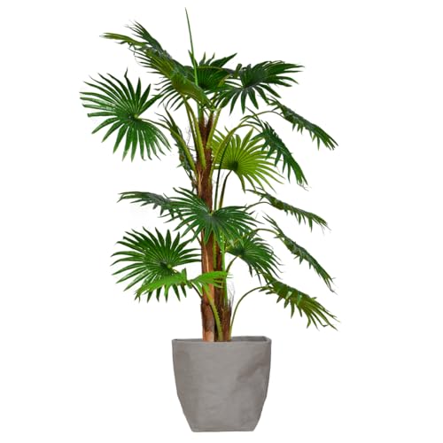 Vintage Home Artificial Faux 48" Tall Fan Palm Tree with Eco-Paper Planter with Eco Planter (VHX130)