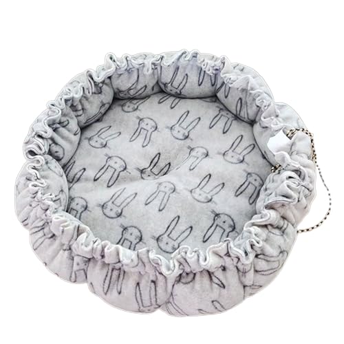 LINLIJIA Dog Kennel, Dog Crate, Sturdy Durable Dogs Nest, Round Cat Bed Deep Sleeping Bed Dog Cat Winter House Drawstring Design Pet Mat for Kitten Puppy Sleeping Supplies