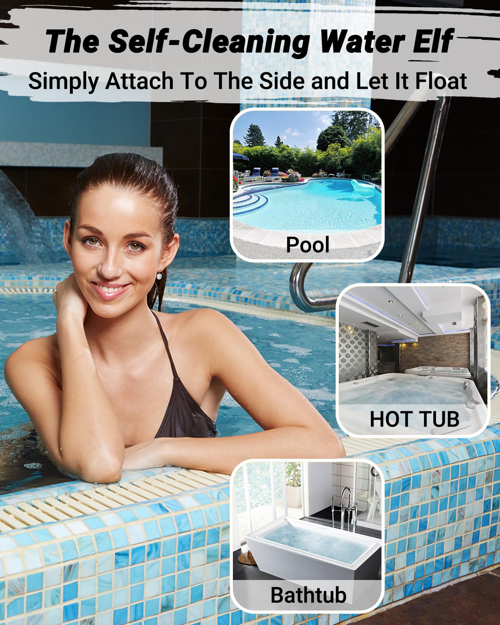 AOSYCO Scum Absorber for Spa Hot Tub, Whale Scum Defoamer Hot Tubs Skimmer, Anting Foam Absorbing Sponges Accessories, Upgraded of Scum Bug Scumbug Scum Rays, Soak Up Oils Reusable Cleaner, 2Pack Kit