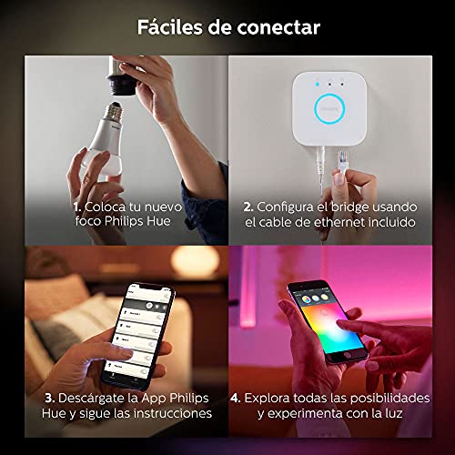 Philips Hue White & Color Ambiance LED Smart GU10 Bulb, Bluetooth & Zigbee Compatible (Hue Hub Optional), Voice Activated with Alexa, 1 Bulb