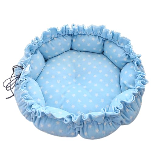 LINLIJIA Dog Kennel, Dog Crate, Sturdy Durable Dogs Nest, Round Cat Bed Deep Sleeping Bed Dog Cat Winter House Drawstring Design Pet Mat for Kitten Puppy Sleeping Supplies