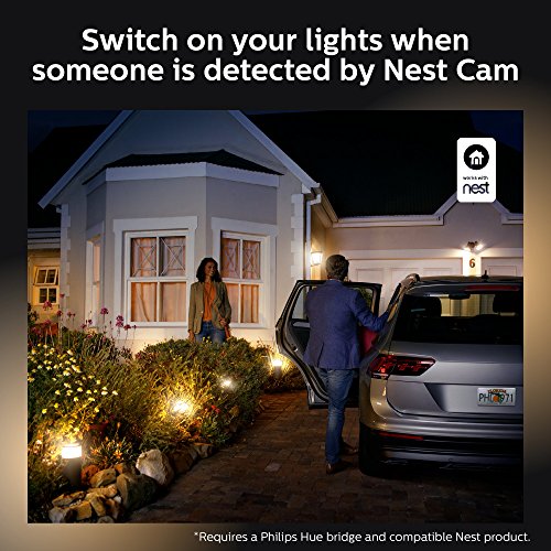 Philips Hue White Outdoor PAR38 13W Smart Bulbs (Philips Hue Hub required), 2 White PAR38 LED Smart Bulbs, Works with Alexa, Apple HomeKit and Google Assistant