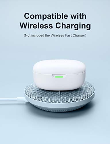 Bluedio Bluetooth Mini Wireless Earbuds, Ei Wireless Headphones in-Ear Earphones with Charging Case, 40Hrs Playtime, Car Headset Built-in Mic Support Wireless Charging for Cell Phone, Sport, White