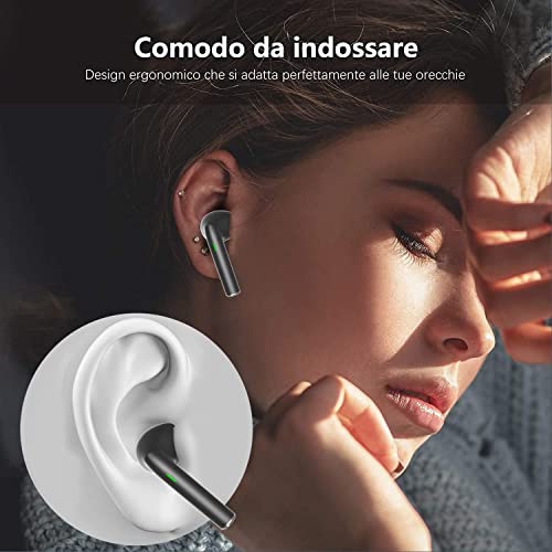 Wireless Earbuds,Bluetooth 5.3 Noise Cancelling Earbuds,Bluetooth Headphones 3D HIFI Stereo Bass, IPX7 Waterproof Sports Touch Control with USB-C Fast Charge Mini Charging Case for Android ios