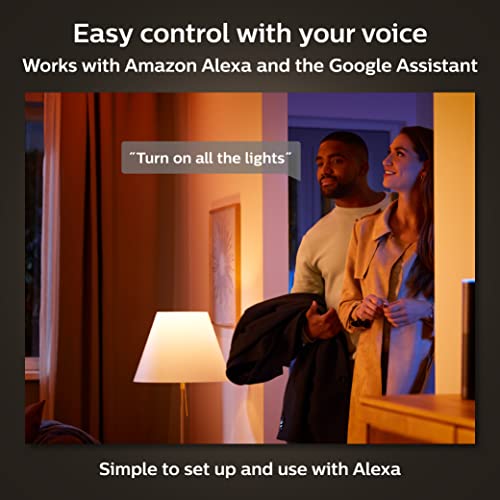 Philips Hue White & Color Ambiance LED Smart GU10 Bulb, Bluetooth & Zigbee Compatible (Hue Hub Optional), Voice Activated with Alexa, 1 Bulb