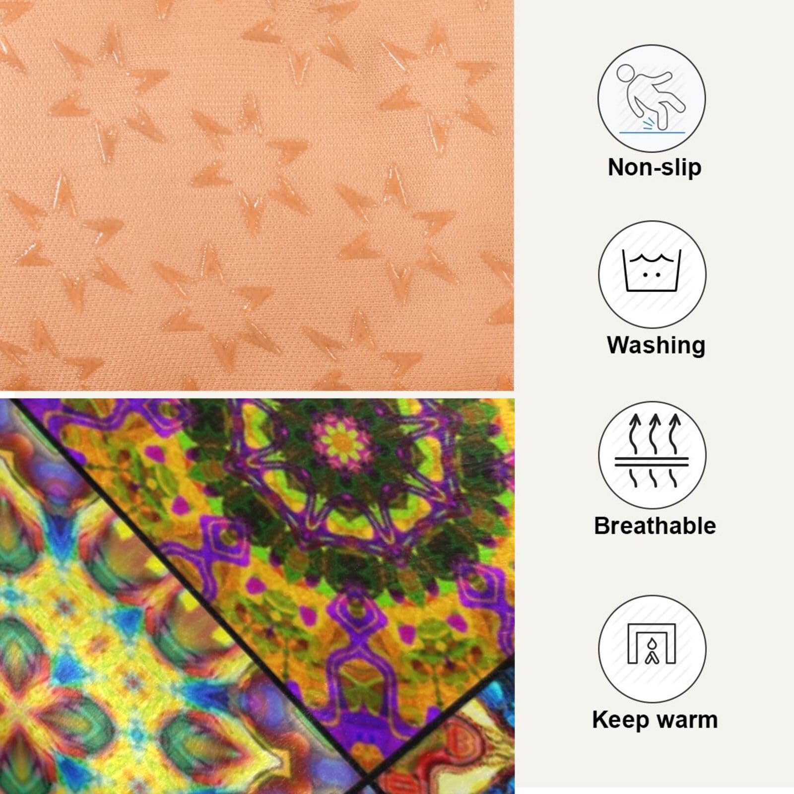 Coikll Mexican Talavera Pet Bed Pad Soft Dog Bed Mat with Anti-Slip Bottom, Machine Washable Crate Pad Mattress for Dog Sleeping- 36 * 24inches