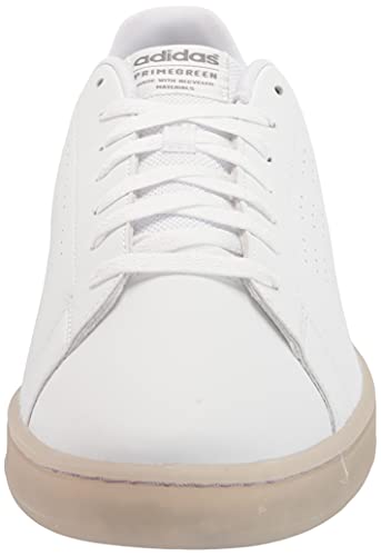 adidas Men's Advantage Eco Racquetball Shoe, White/White/Grey, 10