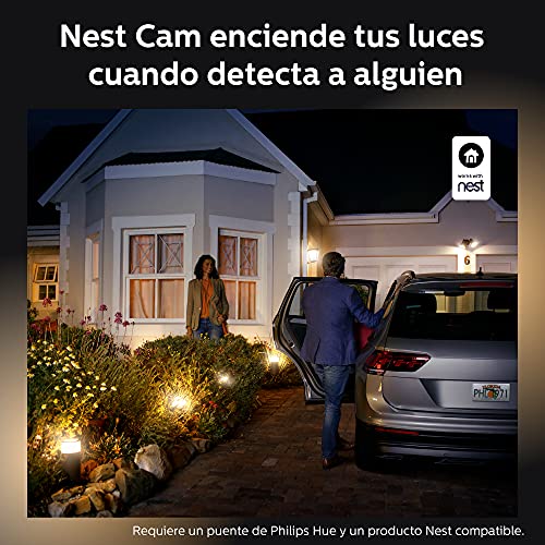 Philips Hue White Outdoor PAR38 13W Smart Bulbs (Philips Hue Hub required), 2 White PAR38 LED Smart Bulbs, Works with Alexa, Apple HomeKit and Google Assistant