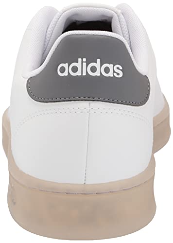 adidas Men's Advantage Eco Racquetball Shoe, White/White/Grey, 10
