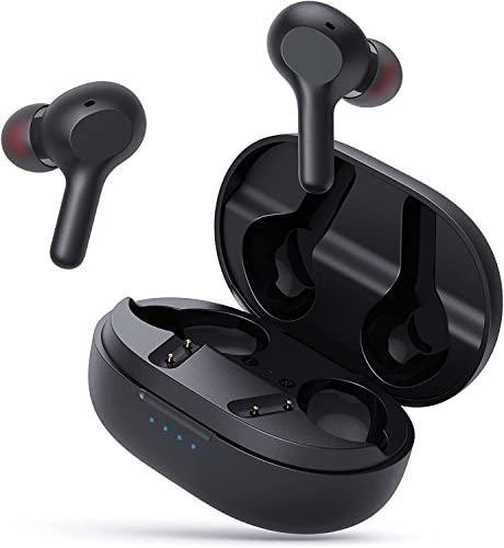 QHQO Wireless Earbuds, Bluetooth Earbuds with aptX Deep Bass, CVC 8.0 Noise Reduction, 4 Mics for Clear Calls, IPX7 Waterproof Bluetooth 5.2 Earphones44