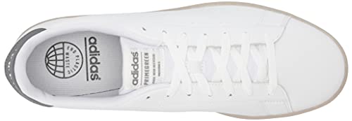 adidas Men's Advantage Eco Racquetball Shoe, White/White/Grey, 10