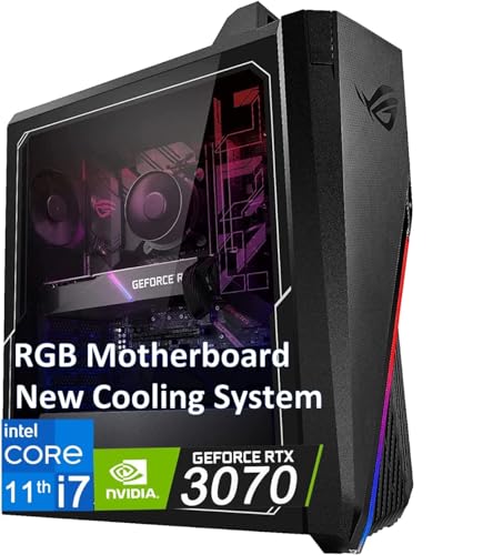 ASUS ROG Strix G15CE Gaming Desktop Computer (Intel 8-Core i7-11700F, 64GB RAM, 1TB SSD + 1TB HDD, GeForce RTX 3070) Upgraded Cooling System, ROG Aura Sync RGB, Wi-Fi 6, Win 11 Home