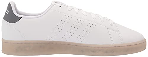 adidas Men's Advantage Eco Racquetball Shoe, White/White/Grey, 10
