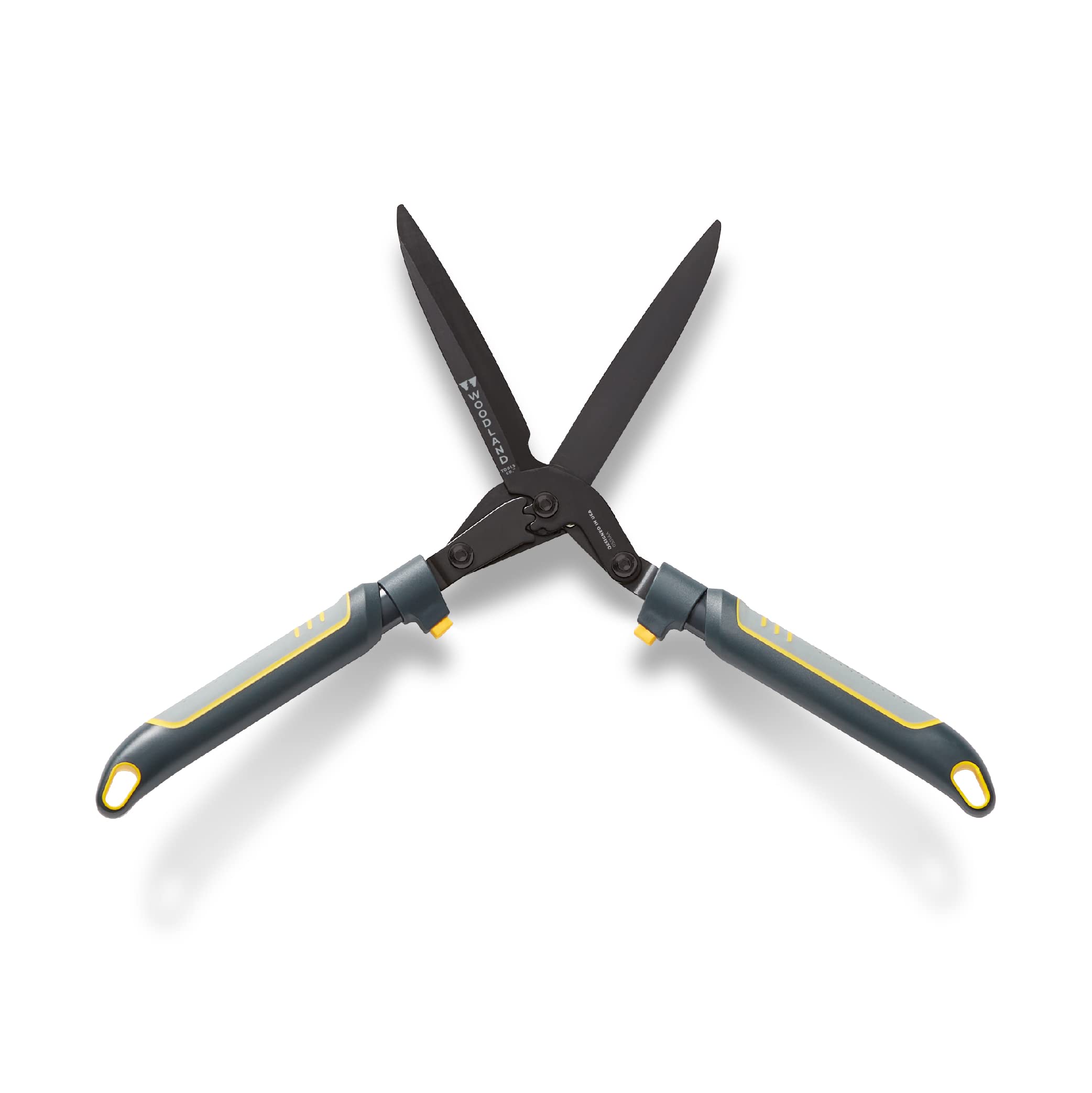 Woodland Tools Co. Super Duty MaxForce Hedge Shear β 23" High Carbon Steel Blades with Gear Amplified Cutting Power, Ergonomic U-Shape Design