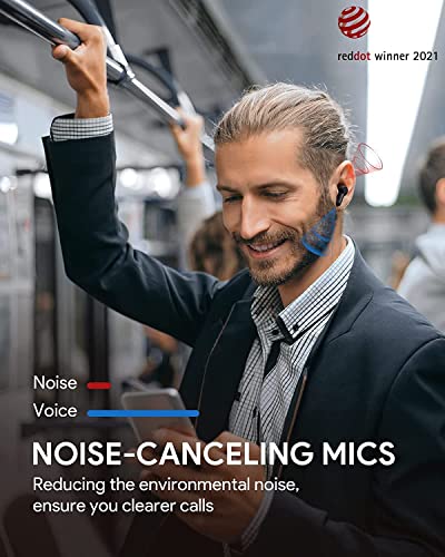 QHQO Wireless Earbuds, Bluetooth Earbuds with aptX Deep Bass, CVC 8.0 Noise Reduction, 4 Mics for Clear Calls, IPX7 Waterproof Bluetooth 5.2 Earphones44