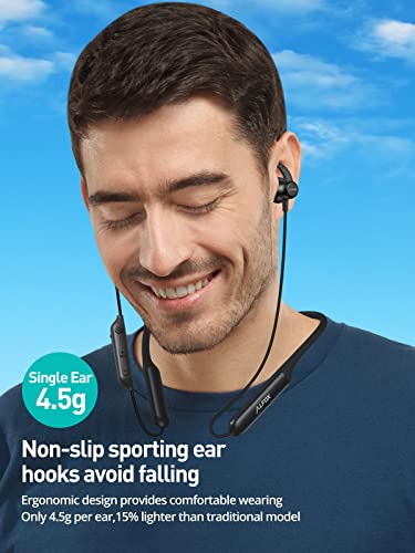 Alfox Bluetooth Headphones 80Hrs Playtime, Bluetooth 5.2 Earbuds Magnetic Auto On/Off, Wireless in-Ear Earphones with Mic, IPX5 Waterproof, USB-C Fast Charging, Lightweight Stereo Headset for Sport