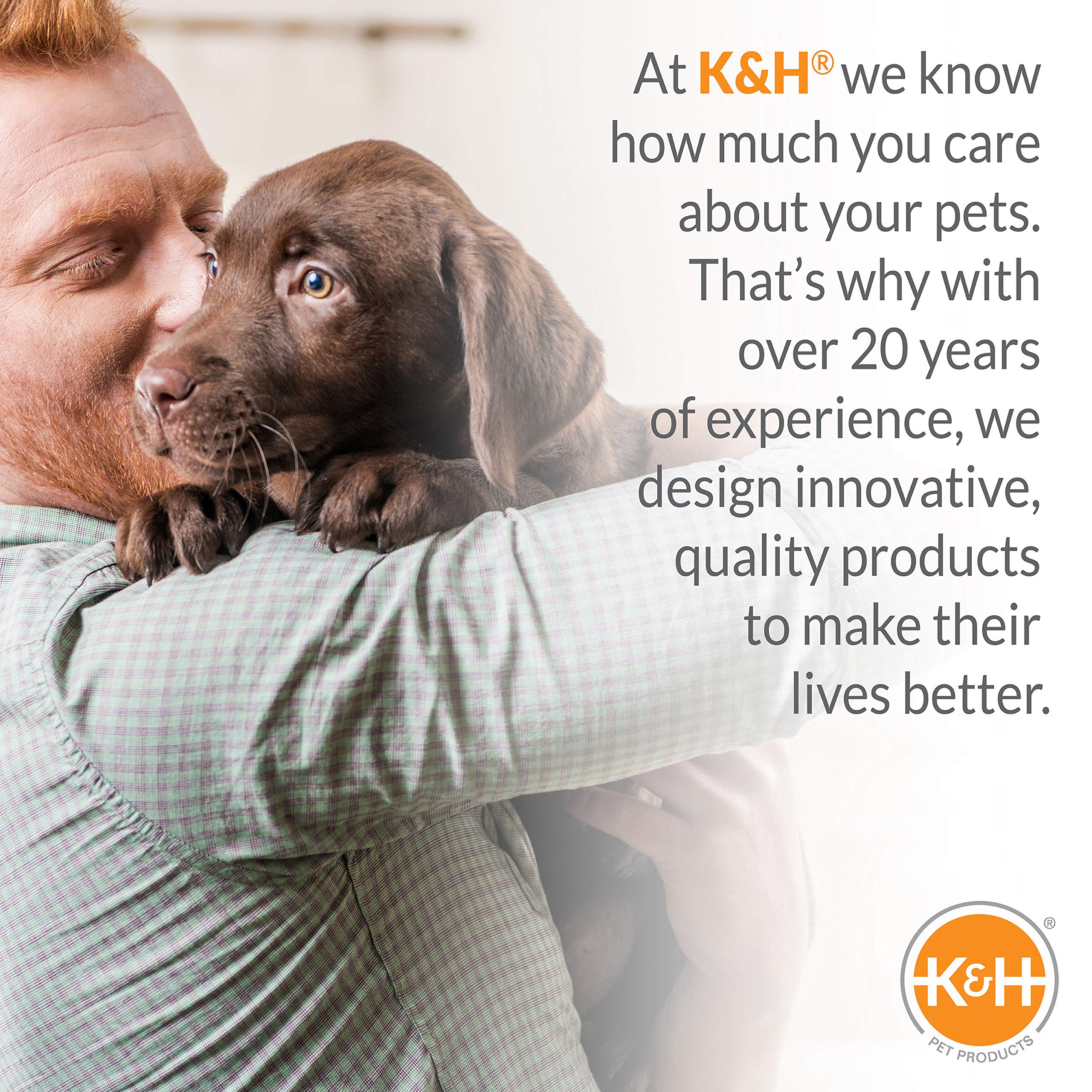 K&H Pet Products Self-Warming Dog Crate Pad, Self Heating Cat Mat, Portable, Machine Washable, No Electric Needed, Adjustable Fit, Non-Slip, Great for Cat Window Perches - Extra-Small 14 X 22in Mocha
