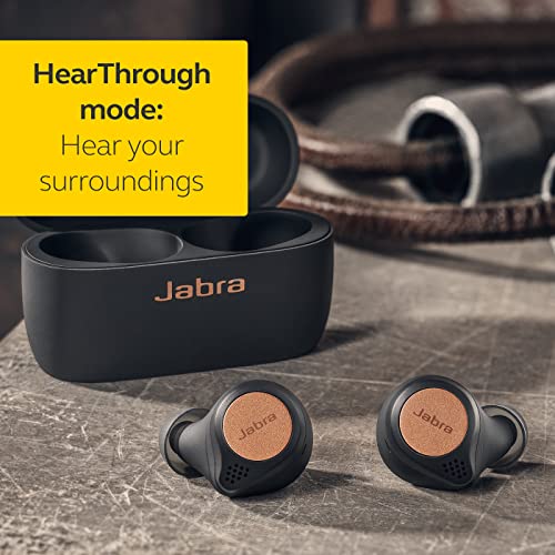 Jabra Elite Active 75t True Wireless Bluetooth Earbuds, Copper Black β Wireless Earbuds for Running and Sport, Charging Case Included, 4th Generation, 28 Hour Battery, Sport Earbuds (Renewed)