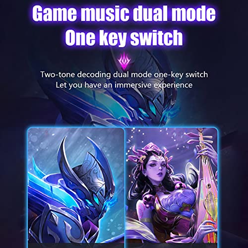 Game Headset Headphone Sporting Game Luminous, Foldable Bluetooth Stereo Headphones, Wireless Active Noise Cancelling Earmuffs, Dual Mode Bluetooth 5.2 Support TF- Card Mode
