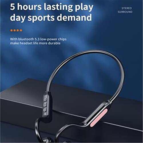 Onlyliua Wireless Bluetooth Headset, B๐ne Conduction Waterproof Headphones, LED Power Digital Display, Hi-fi Stereo Sound, Low Latency, Active Noise Reduction, for Sport Gaming