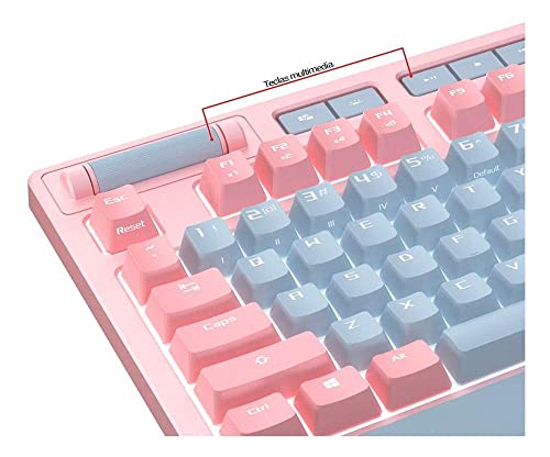 ASUS ROG Strix Flare Pnk (Cherry MX Brown) Limited Edition Mechanical Gaming Keyboard with Switches, Aura Sync RGB Lighting, Customizable Badge, USB Pass Through and Media CONTROLS